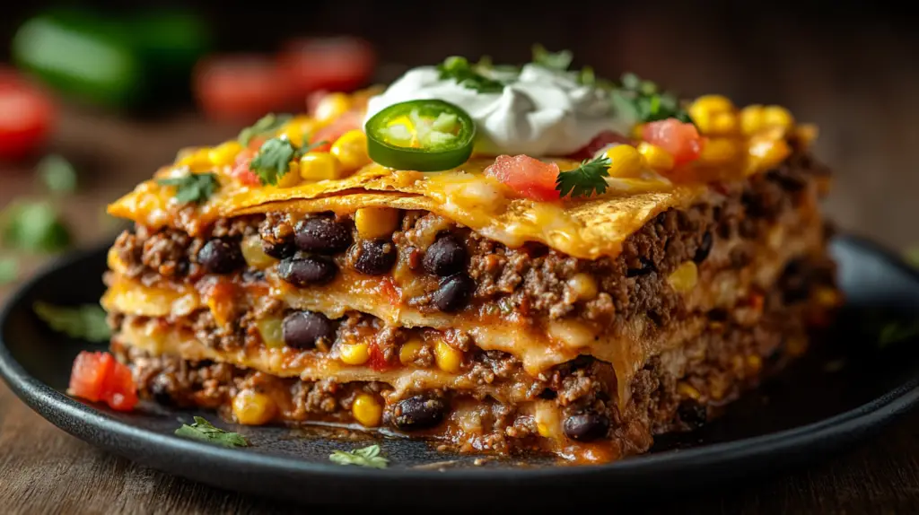 Layered Taco Bake - Naomi's Recipes